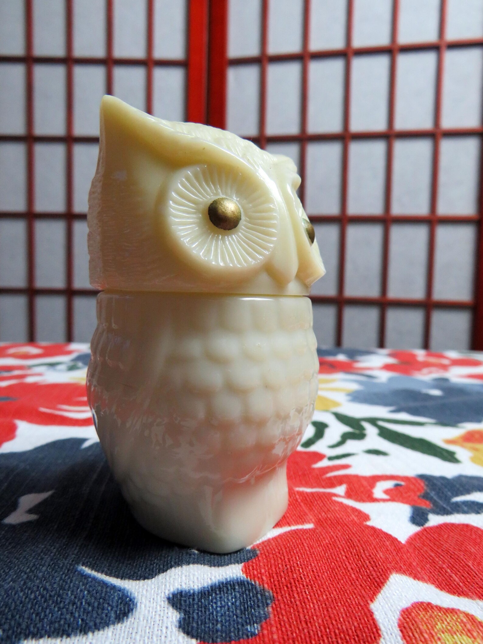 Vintage 1970s Darling Collectible AVON OWL Solid Perfume Holder, Milk ...