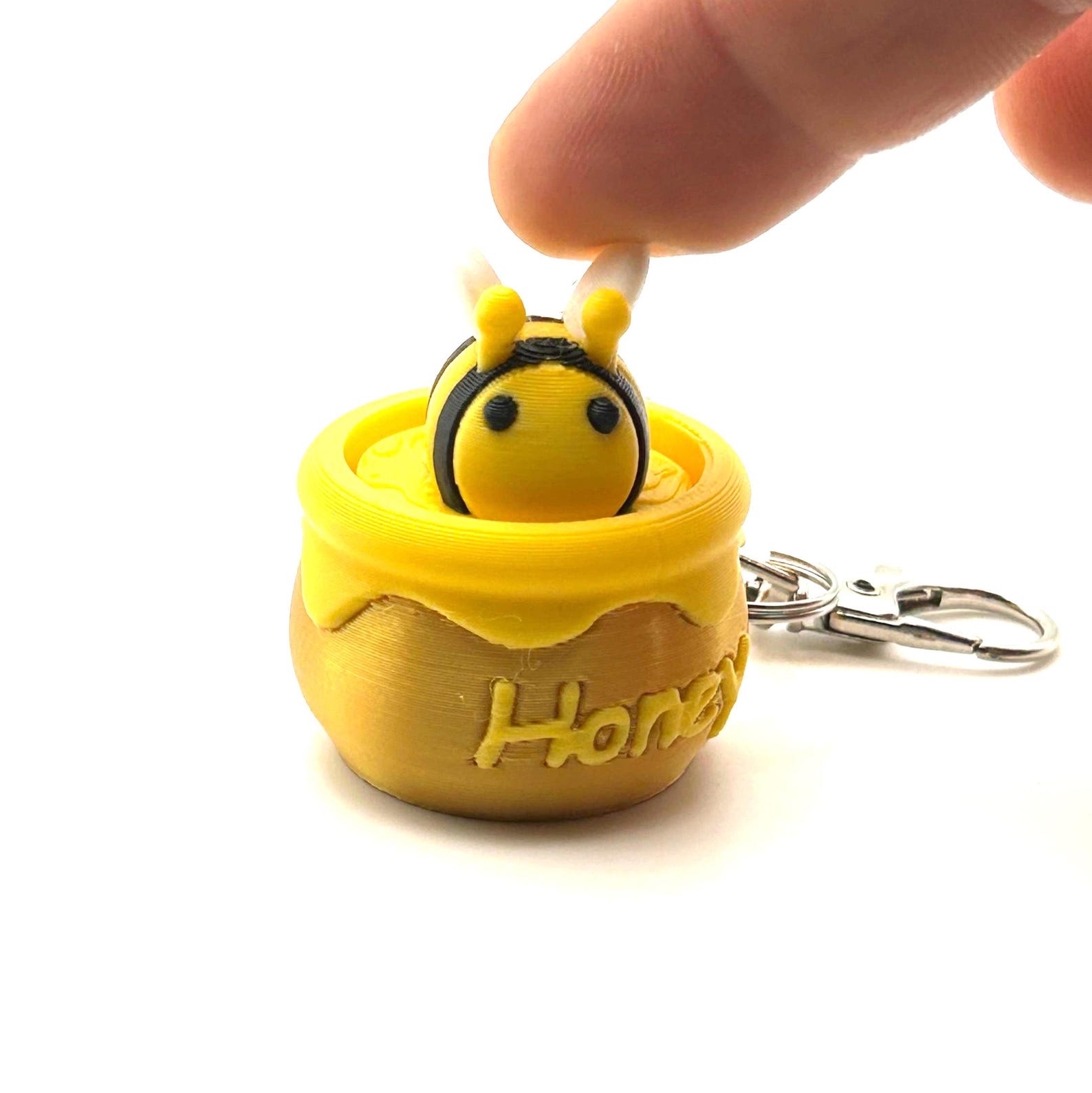 Bee in Honey Pot Keychain – Clickable Fidget Gift - Etsy