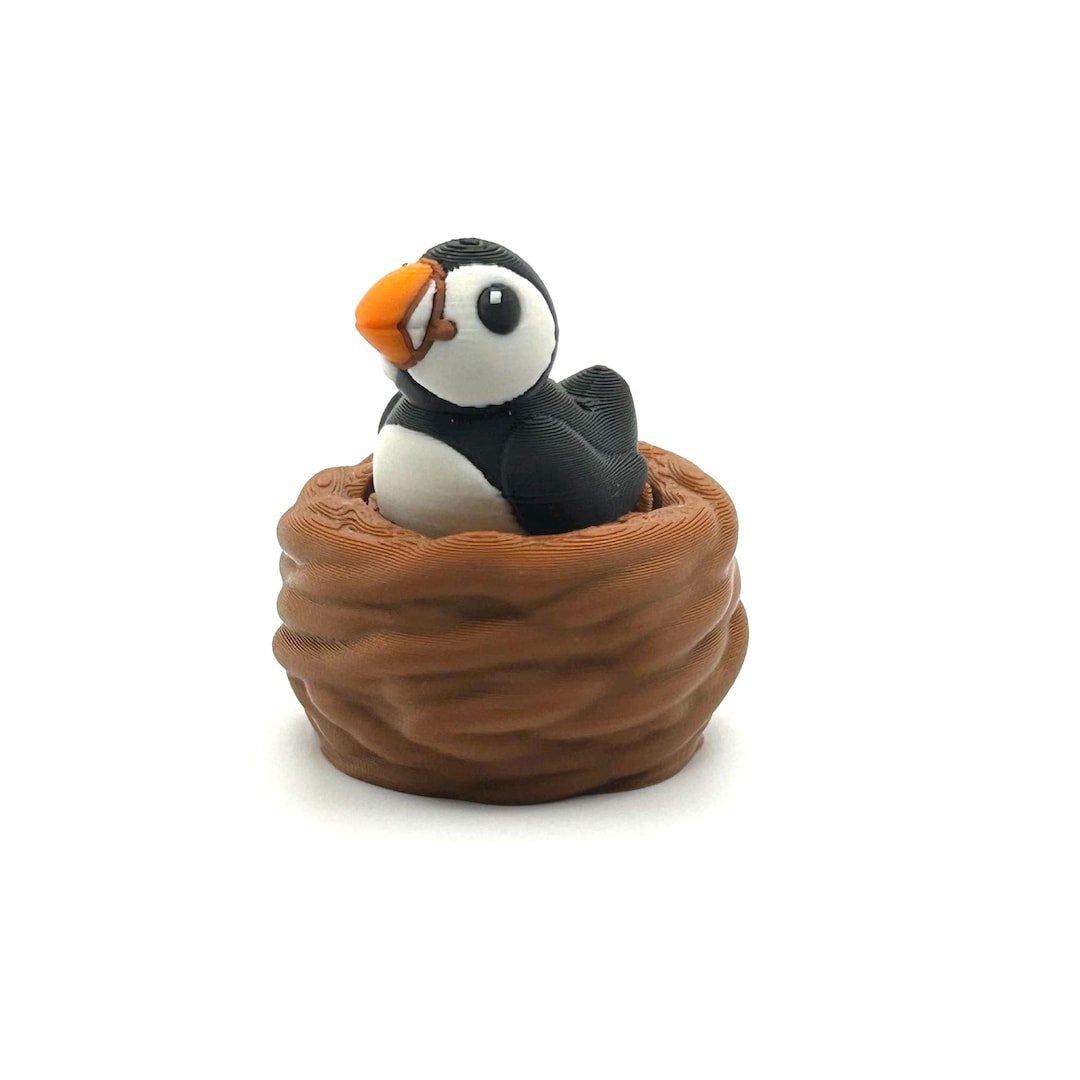 Puffin in Nest Keychain – Fidget Toy, Stress Relief Gift - Etsy