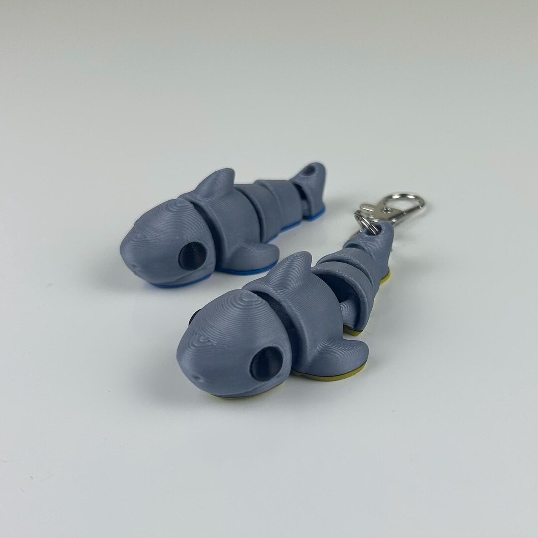 Shark Keychain Cute Articulated Fidget Toy - Etsy