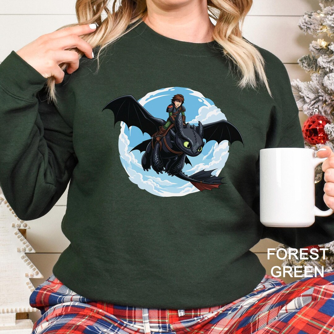 How to Train Your Dragon Sweatshirt, Toothless Flying Sweatshirt,hiccup ...