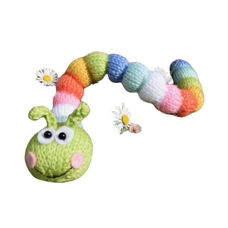 Rainbow Caterpillar Knitting Pattern – Easy Toy Knit – PDF Download - Etsy