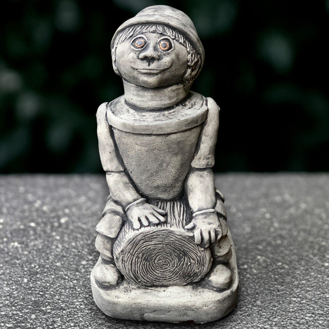 Smiling Boy Statue Concrete Boy Sculpture Cement Children Figurine ...