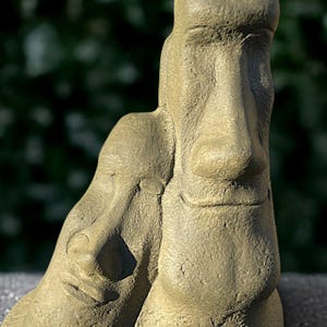 Large Island Face Statue Concrete Face Sculpture Cement Easter Island ...