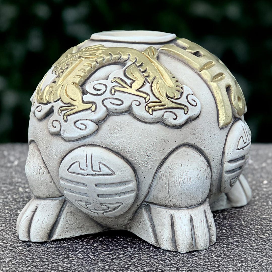 Chinese Aroma Lamp Sculpture Oriental Oil Burner Decoration Cement ...