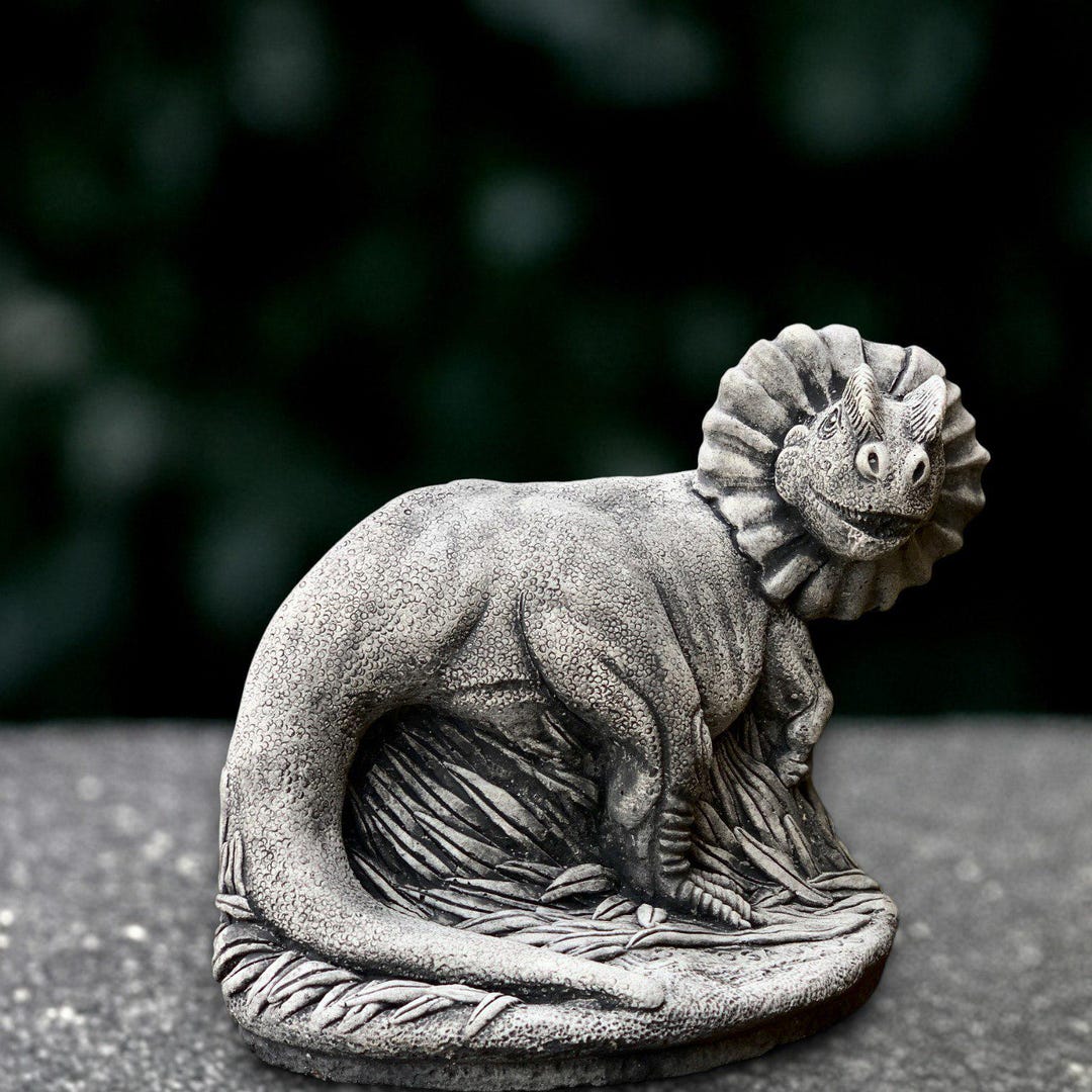 Stone Dragon Statue Concrete Lizard Sculpture Mythical Garden Creature ...