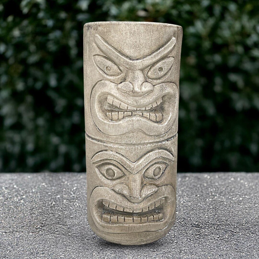 Massive Tiki Totem Pole Sculpture Concrete Tribal Statue Stone Garden ...