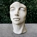 Massive Face Sculpture Concrete Head Figurine Stone Face Statue Cement ...