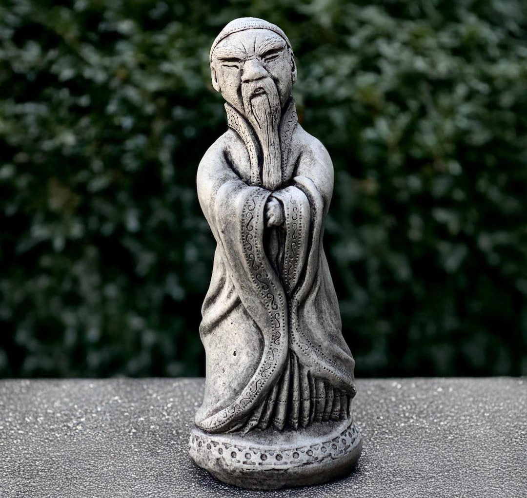 Concrete Chinese Man Sculpture Outdoor Man Statue Stone Wise Elder ...