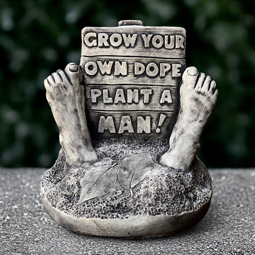 Funny Garden Statue Grow Your Own Dope Plant a Man Decoration Outdoor ...