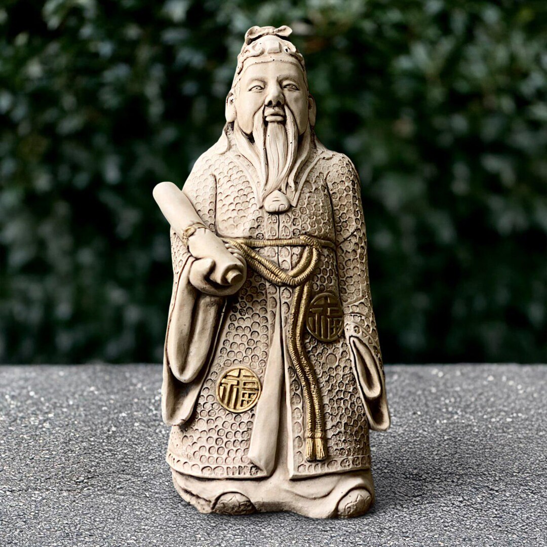 Massive Wise Elder Sculpture Concrete Chinese Man Statue Stone Man ...