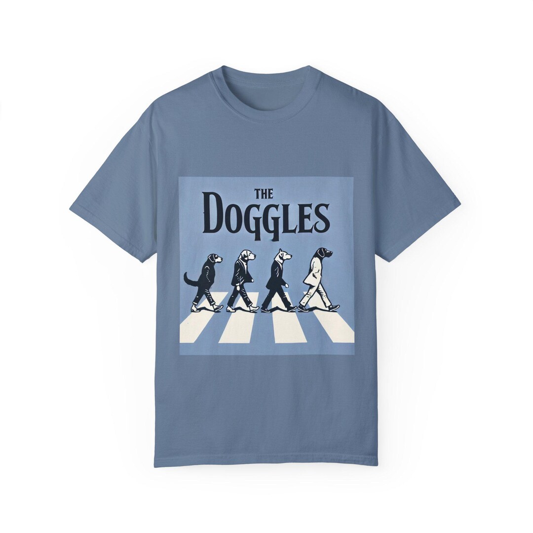 The Doggles Abbey Road Parody T-shirt - Funny Dog Band Tee, Beatles Fan ...