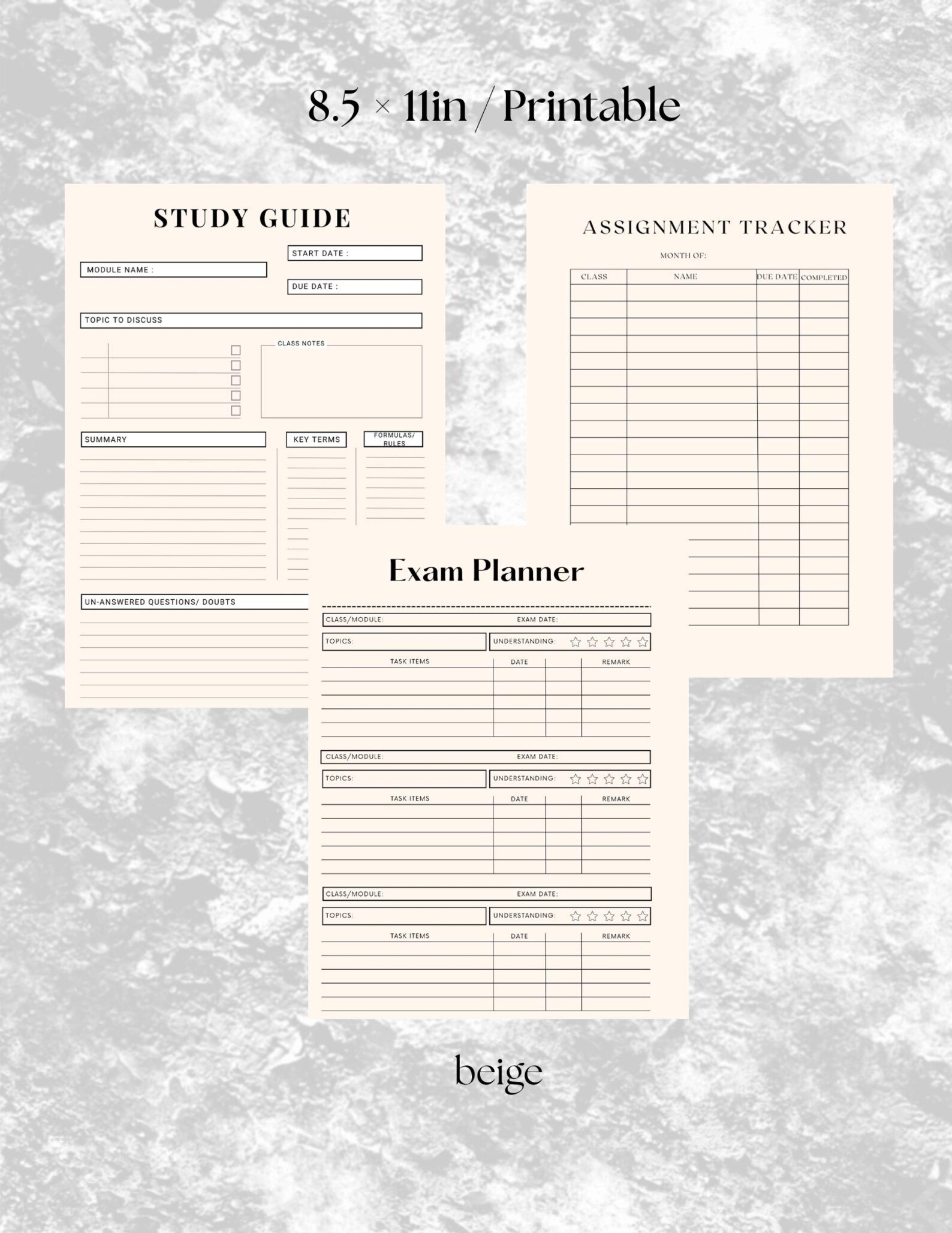 Student Planner/template - Etsy