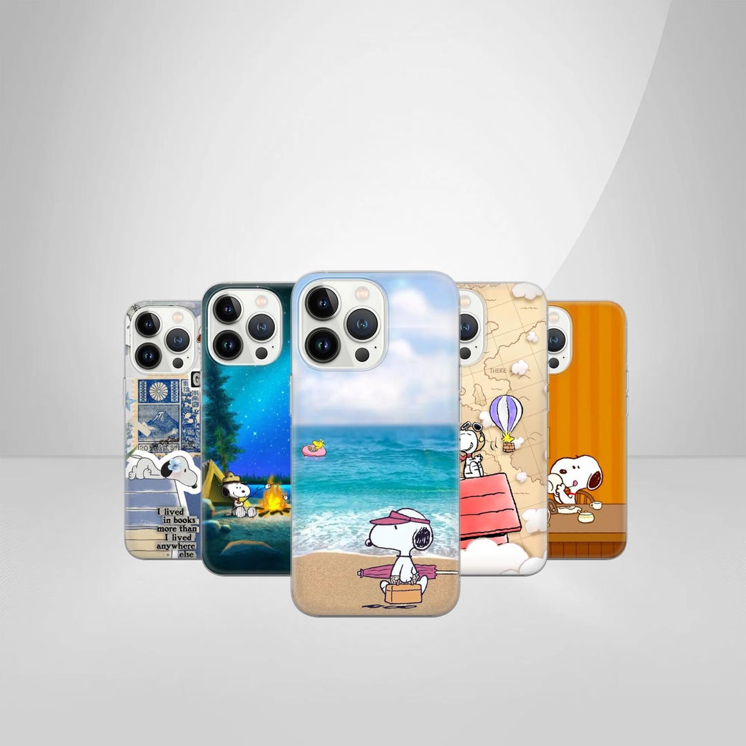 Snoopy Phone Case Nostalgia Cover for iPhone 16e, 15, 14, 13, 12, 11, Google Pixel 9 Pro, 8, 7A ...