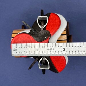 1:12 Scale MINIATURE Black and Red English Saddle. Fits Classic/freedom ...