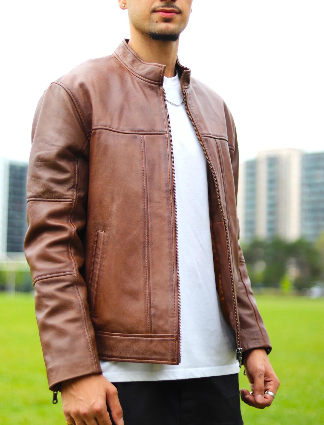 Custom Leather Biker Jacket – Sleek & Durable - Etsy