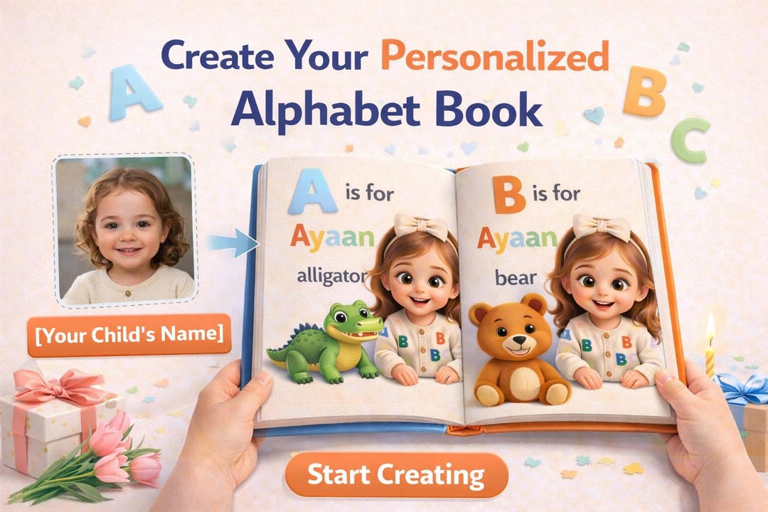 Personalized Alphabet Book | Custom Photo Children's ABC Learning Gift ...