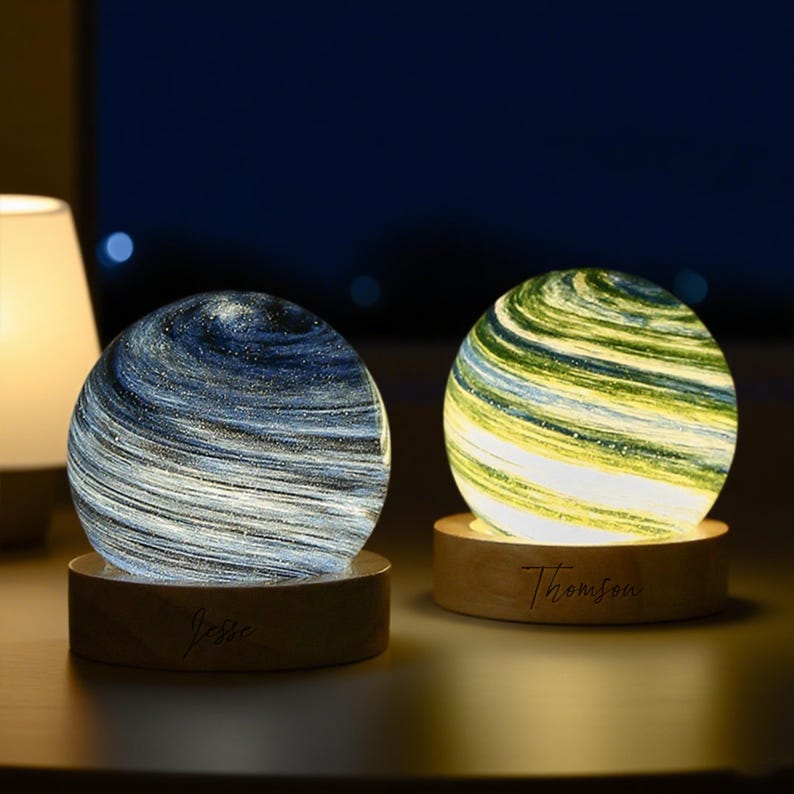 Customizable 3D Printed Solar System Planet Lamps, Milky Way Sphere ...