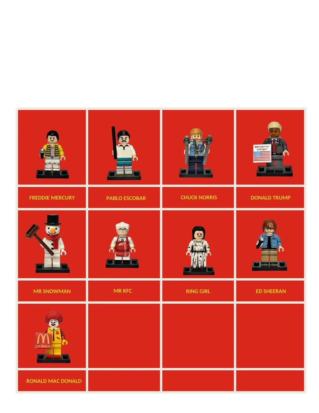 Celebrity Moc Minifigure Characters Moc - Clamp Building Block - Custom ...