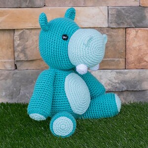 Hippo Crochet Pattern PDF in English, Amigurumi Crochet Toy Pattern ...