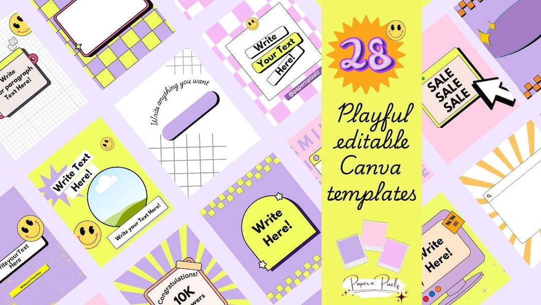 28 Playful Aesthetic Canva Templates, Editable Social Media Templates ...
