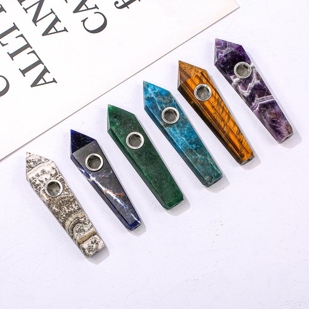 34types Handmade Stone Smoking Pipes- Beautiful Gemstone Pipe, Quartz ...