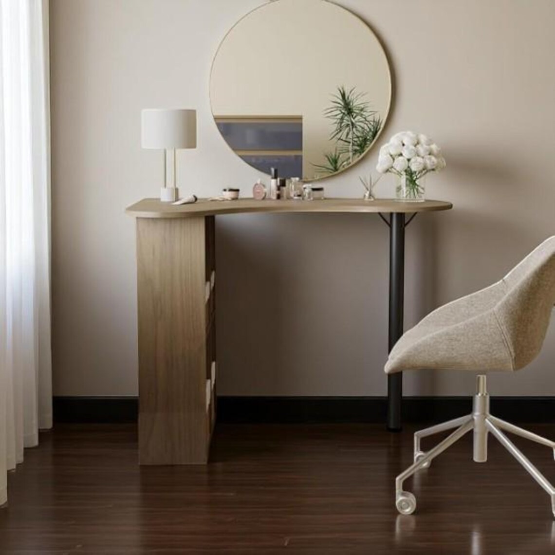Corner Study Desk With Bookshelf & Storage - Etsy UK