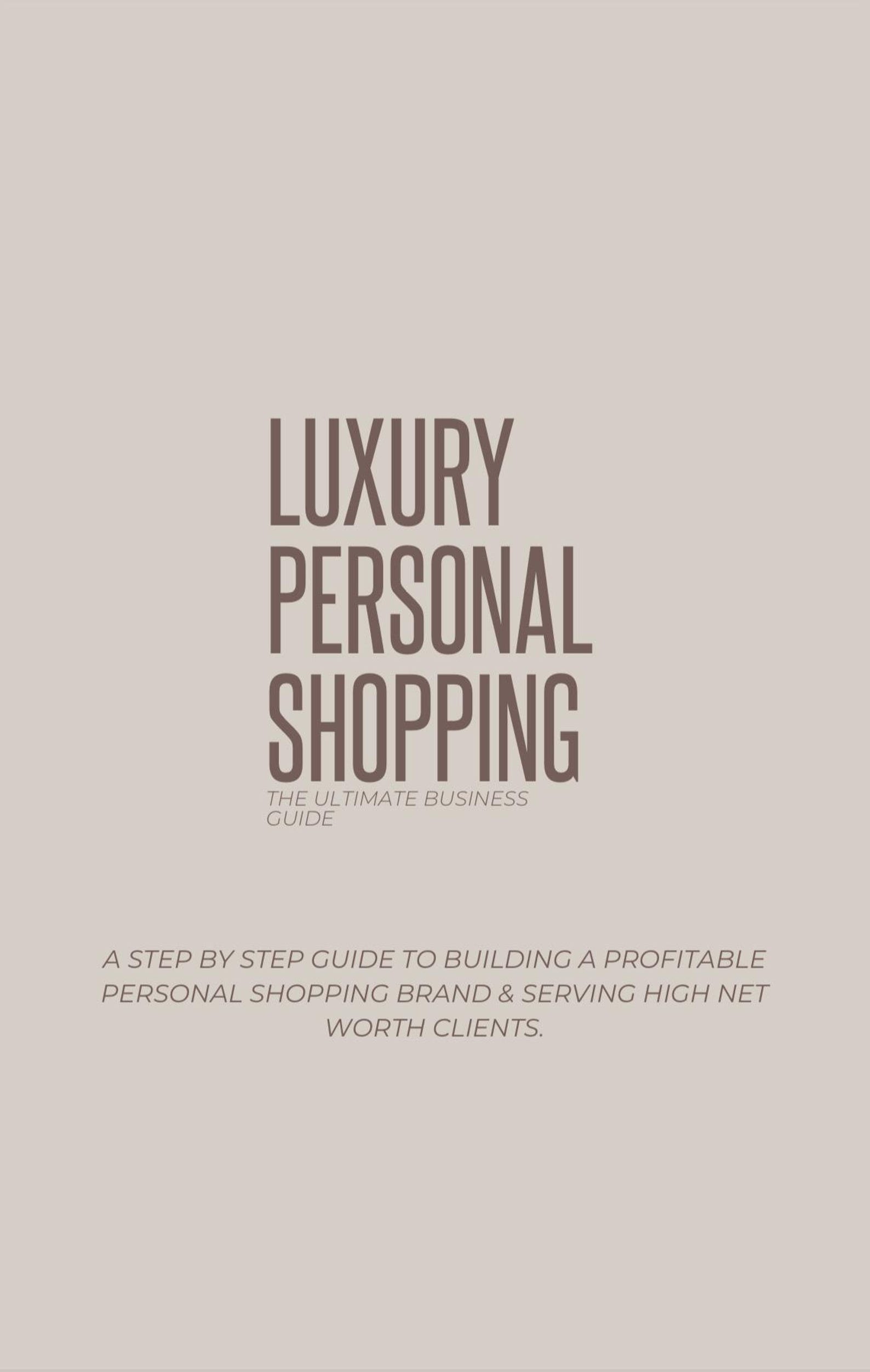 Luxury Personal Shopping: the Ultimate Business Guide - Etsy
