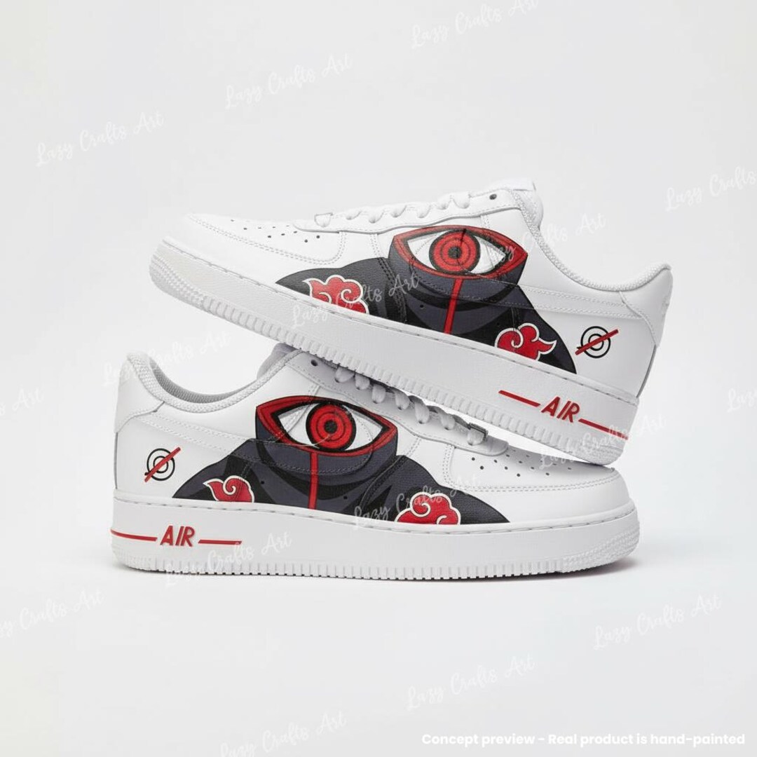 Custom Anime Eye AF1 – Hand-painted Dark Manga Air Force 1 Sneakers - Etsy