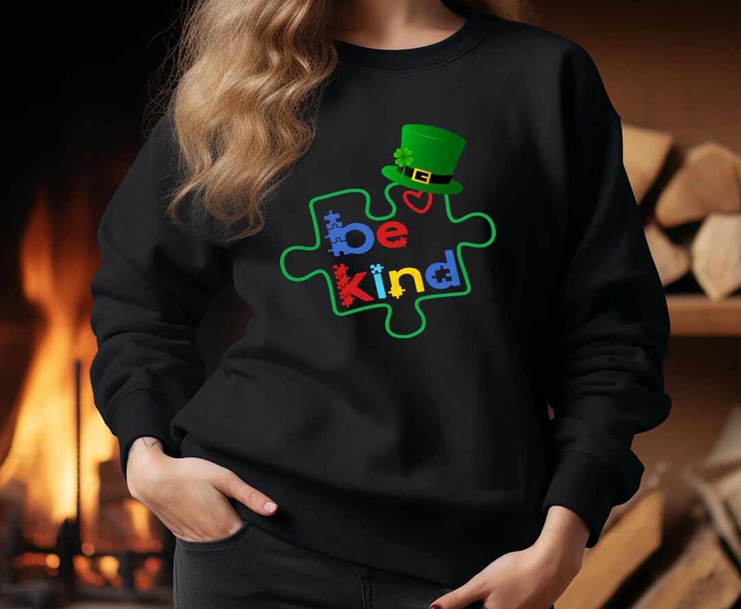 Be Kind St Patrick's Day Hat Svg, Autism Svg, Puzzle Svg, Autism ...
