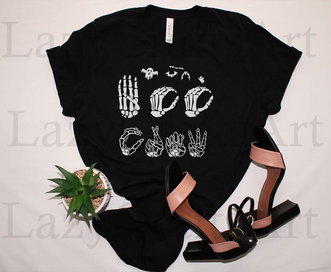 Boo Crew Skeleton Hand Svg, Sign Language Svg, Skeleton Svg, Halloween ...