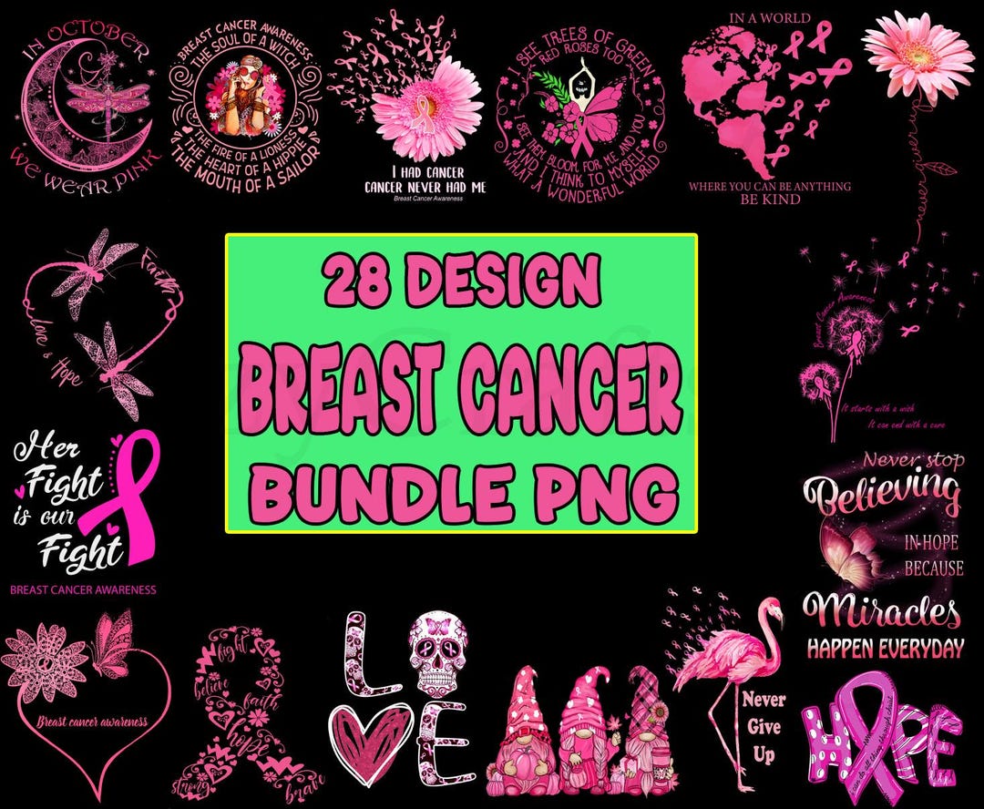 Bundle Breast Cancer Svg, Breast Cancer Awareness Svg, Breast Cancer ...