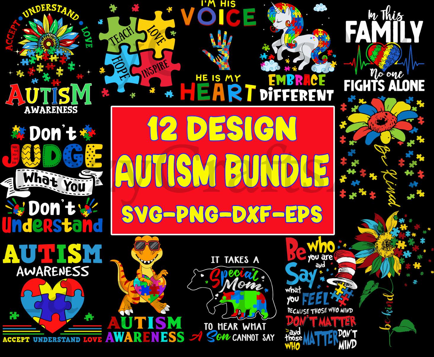 Autism Svg Mega Bundle, Autism Svg, Puzzle Svg, Autism Awareness Svg ...