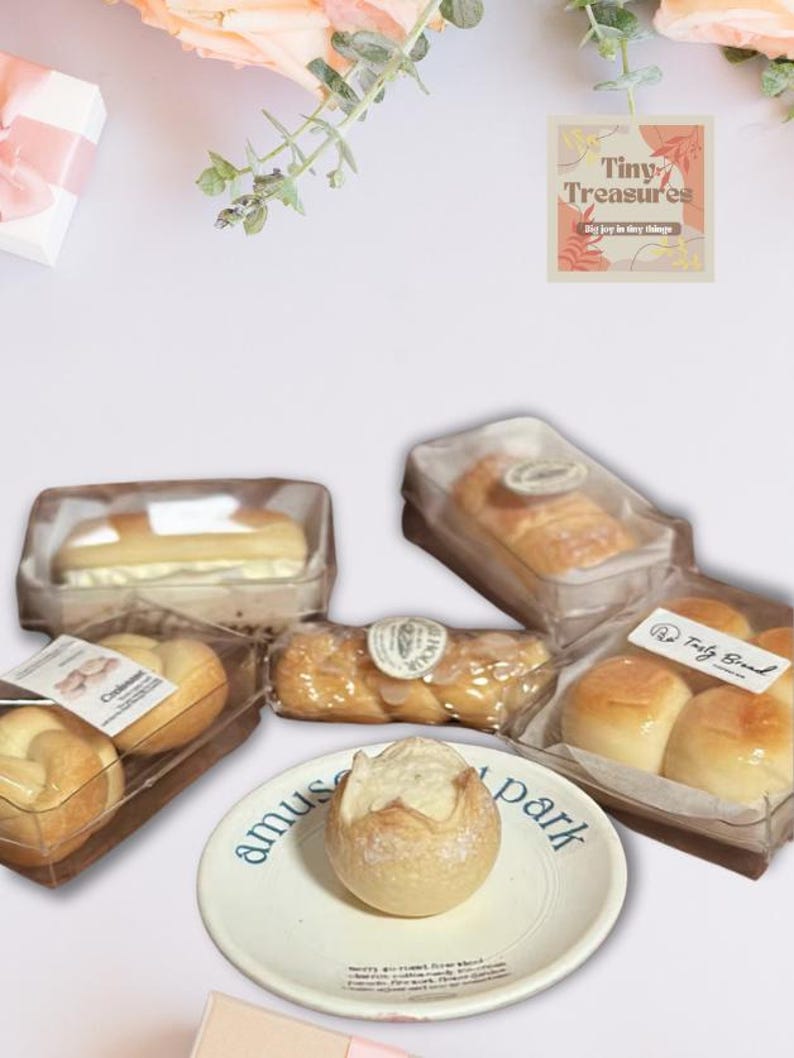 Miniature Bread Set – 1:12 Tiny Handmade Bakery Food for Dollhouse ...