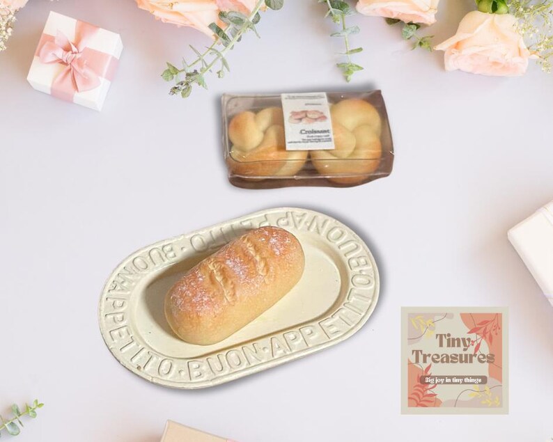 Miniature Bread Set – 1:12 Tiny Handmade Bakery Food for Dollhouse ...