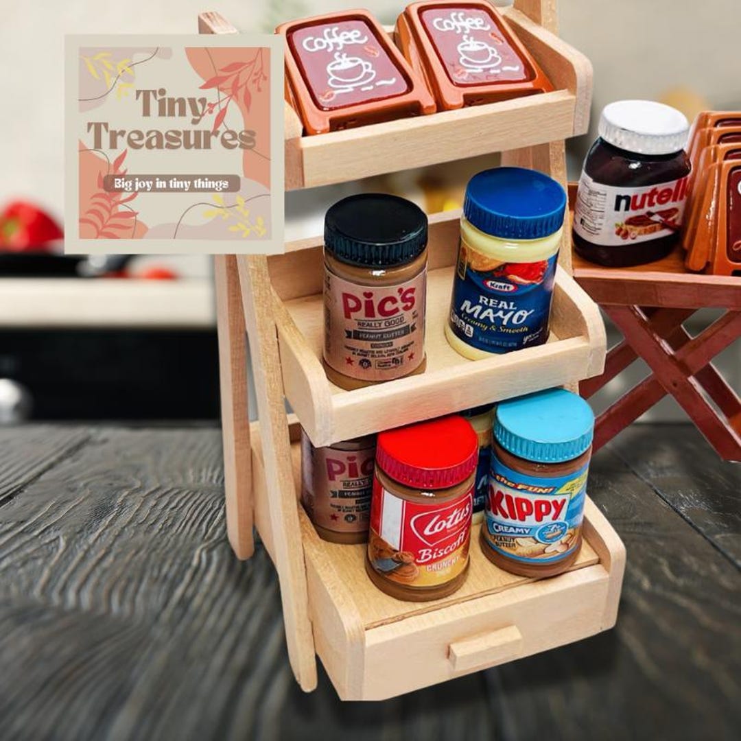 Miniature Spread Jars – Dollhouse & Mini Kitchen Miniature Food ...