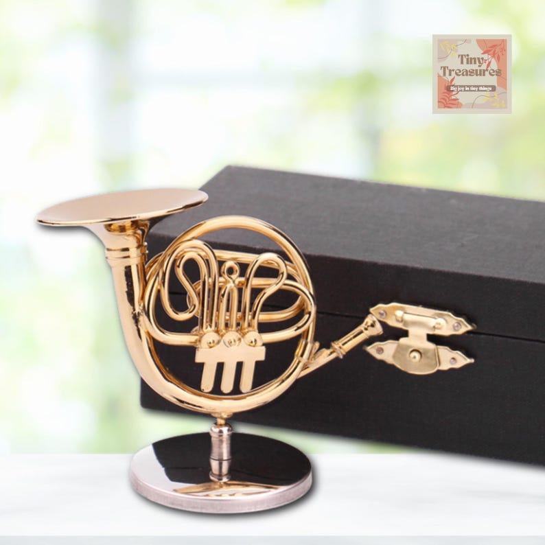Miniature French Horn – 1:12 Scale Music Instrument Model – 3 Sizes ...