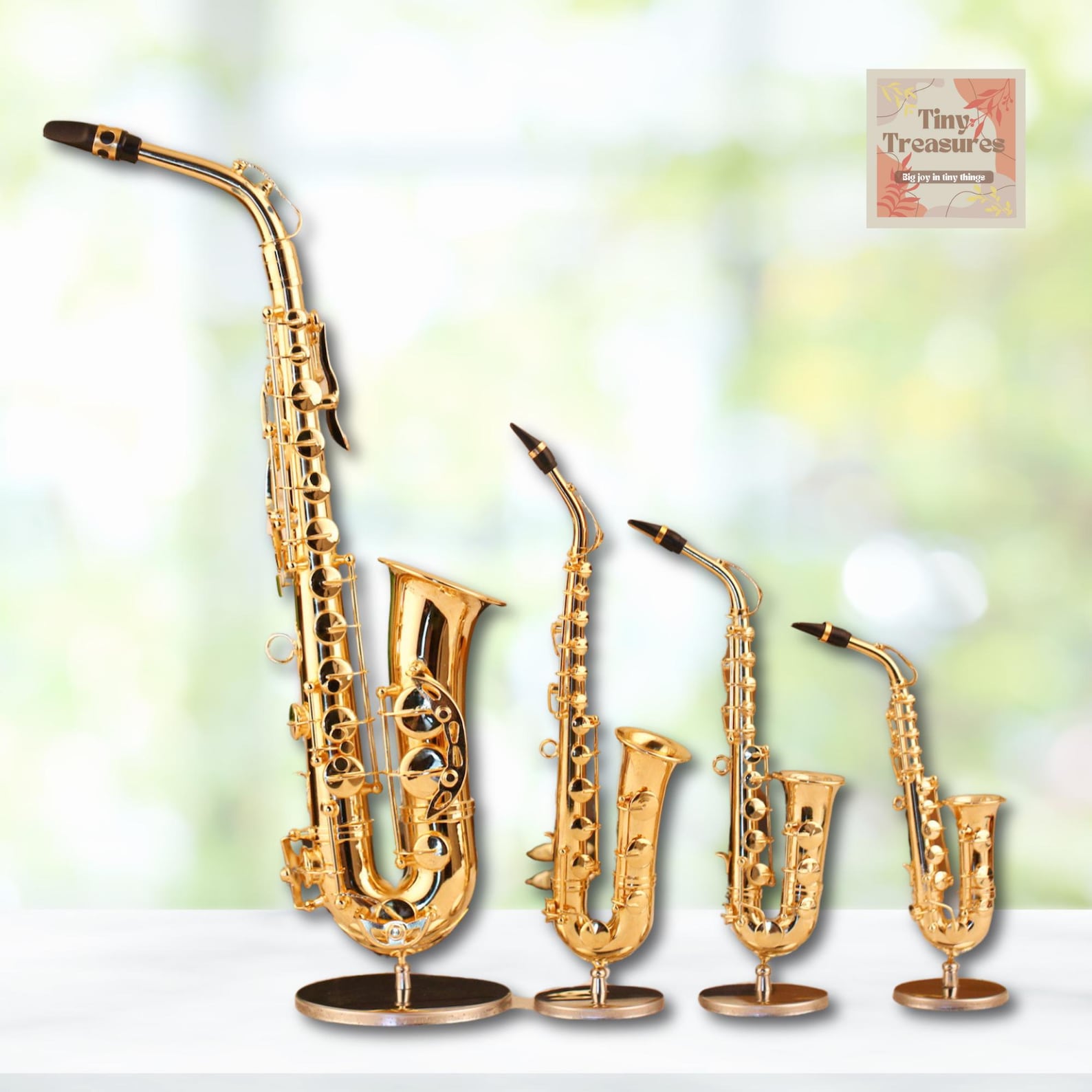 Miniature Saxophone Model – 1:8 & 1 6 Scale – 2 Sizes (16cm / 30cm ...
