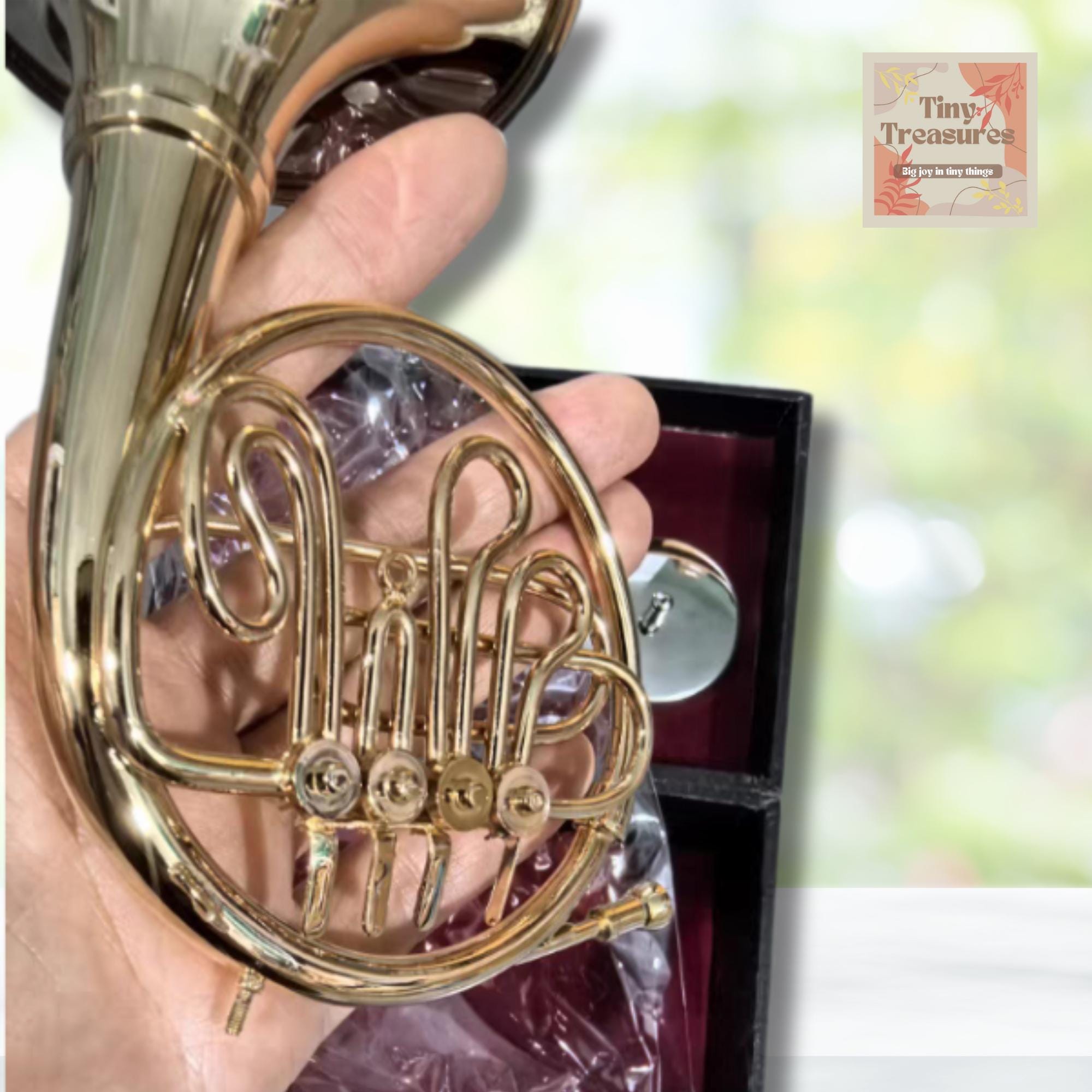Miniature French Horn – 1:6 Scale Music Instrument Model – 3 Sizes (5 ...