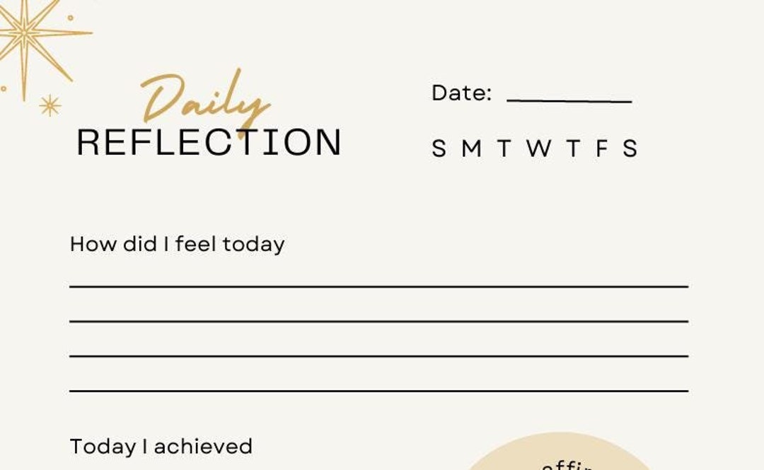 Daily Reflection Print-out - Etsy