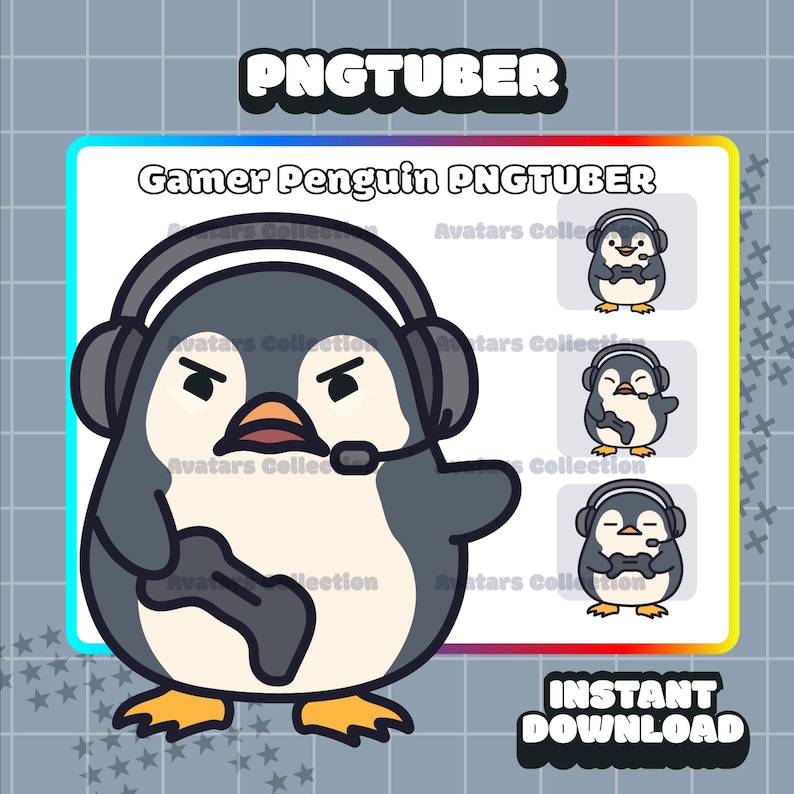 Cute Penguin Pngtuber Model | Kawaii | Chibi | Ready for Twitch ...