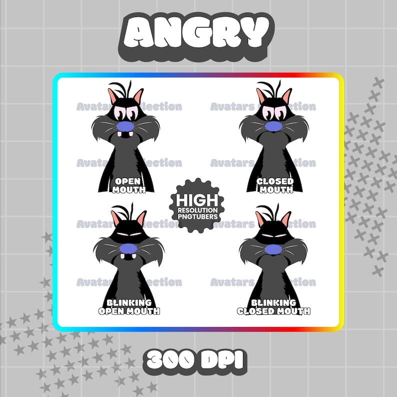 Goofy Cat Pngtuber Model | Animal Pngtuber | Kawaii | Ready for Twitch ...