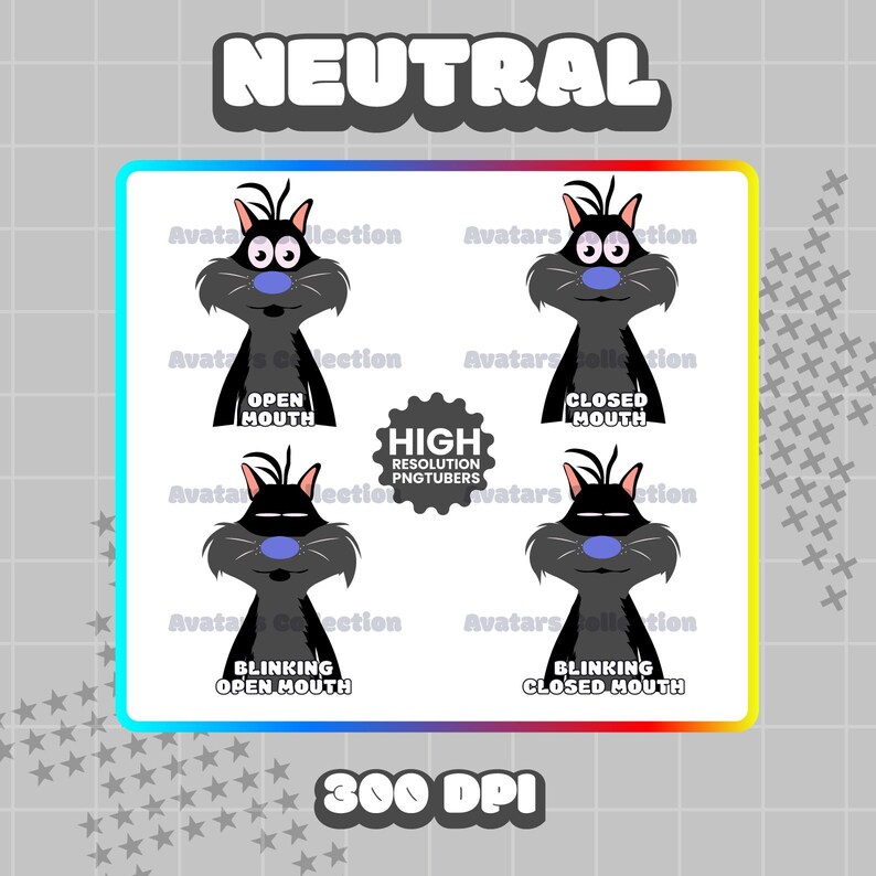 Goofy Cat Pngtuber Model | Animal Pngtuber | Kawaii | Ready for Twitch ...