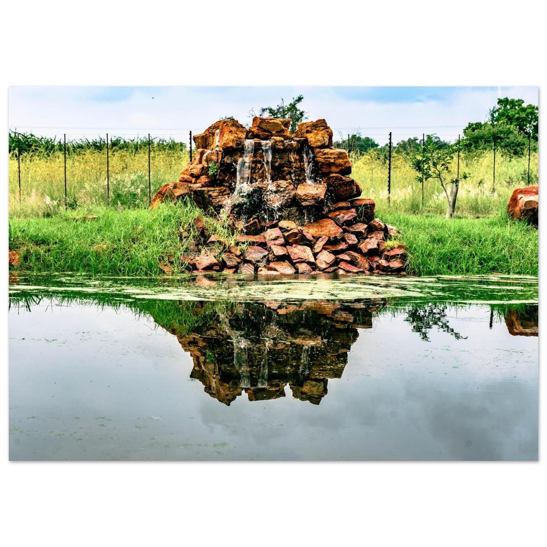 Water Feature Art, Rock Waterfall at Dam, Landscape Photography, Nature ...