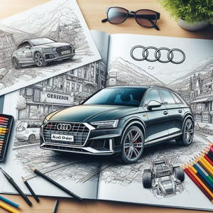 Audi Coloring Book 45 Pages: Fun and Educational Activity, Printable ...