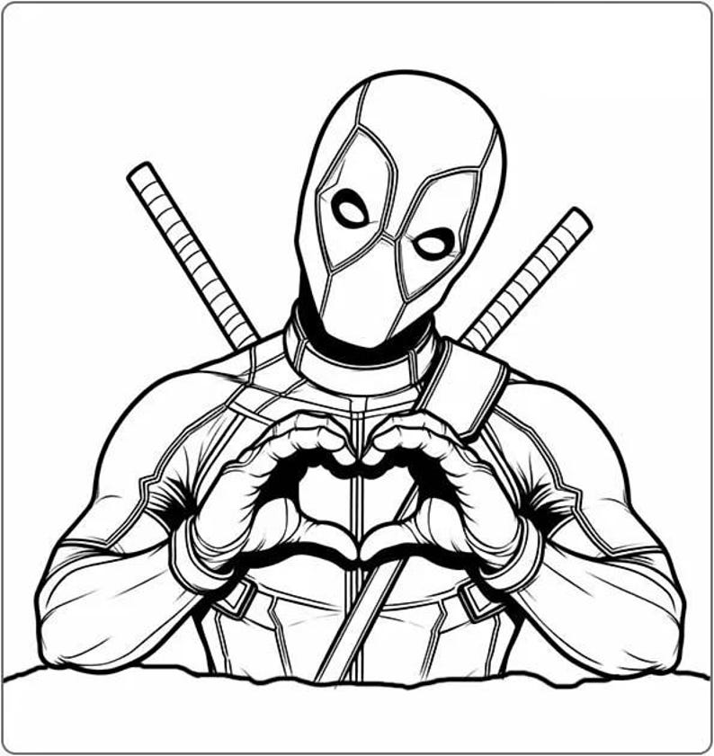 Deadpool Coloring Book 60 Pages: Fun and Educational Activity ...