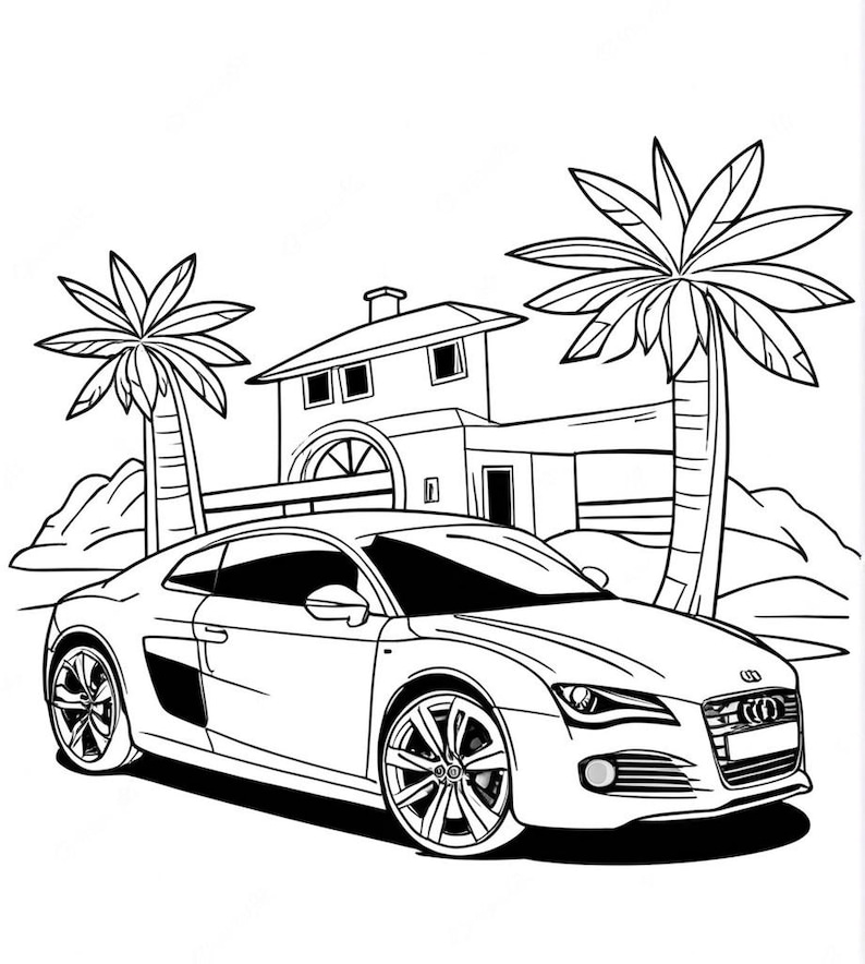Audi Coloring Book 45 Pages: Fun and Educational Activity, Printable ...