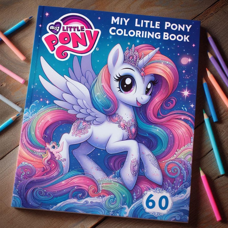My Little Pony Coloring 60 Pages Mega Package: Fun and Educational ...