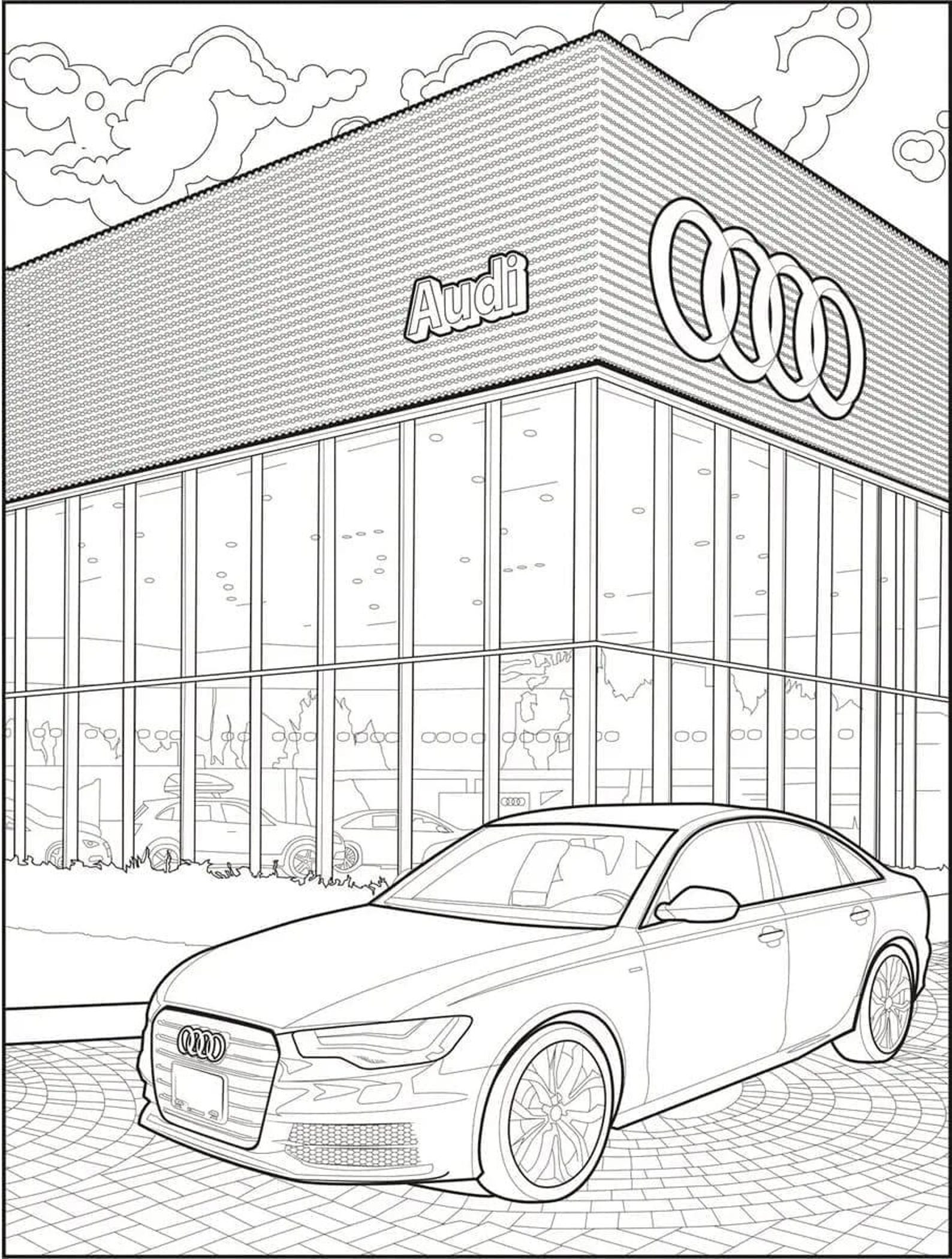 Audi Coloring Book 45 Pages: Fun and Educational Activity, Printable ...