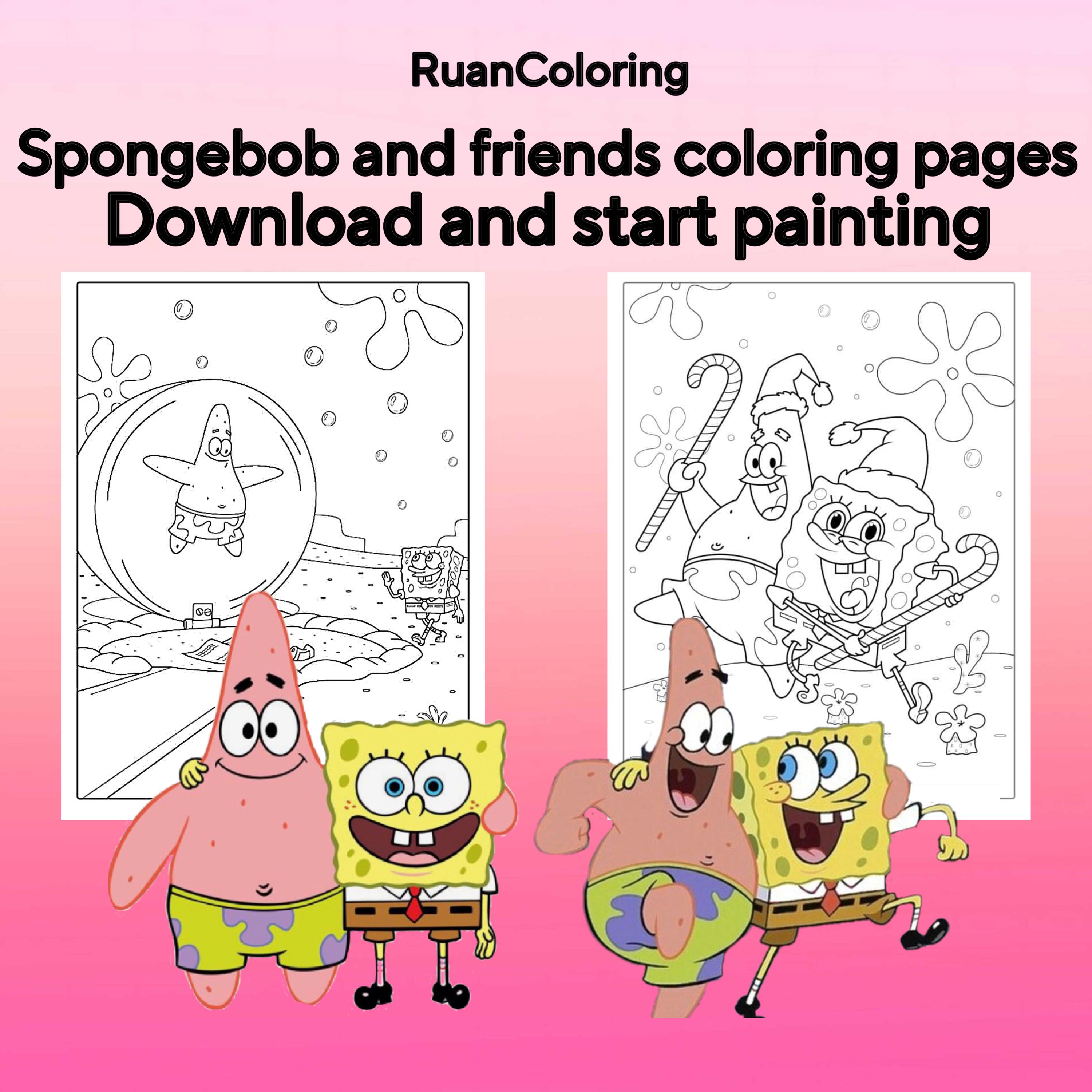 Sponge Bob Coloring 120 Pages Mega Package: Fun and Educational ...